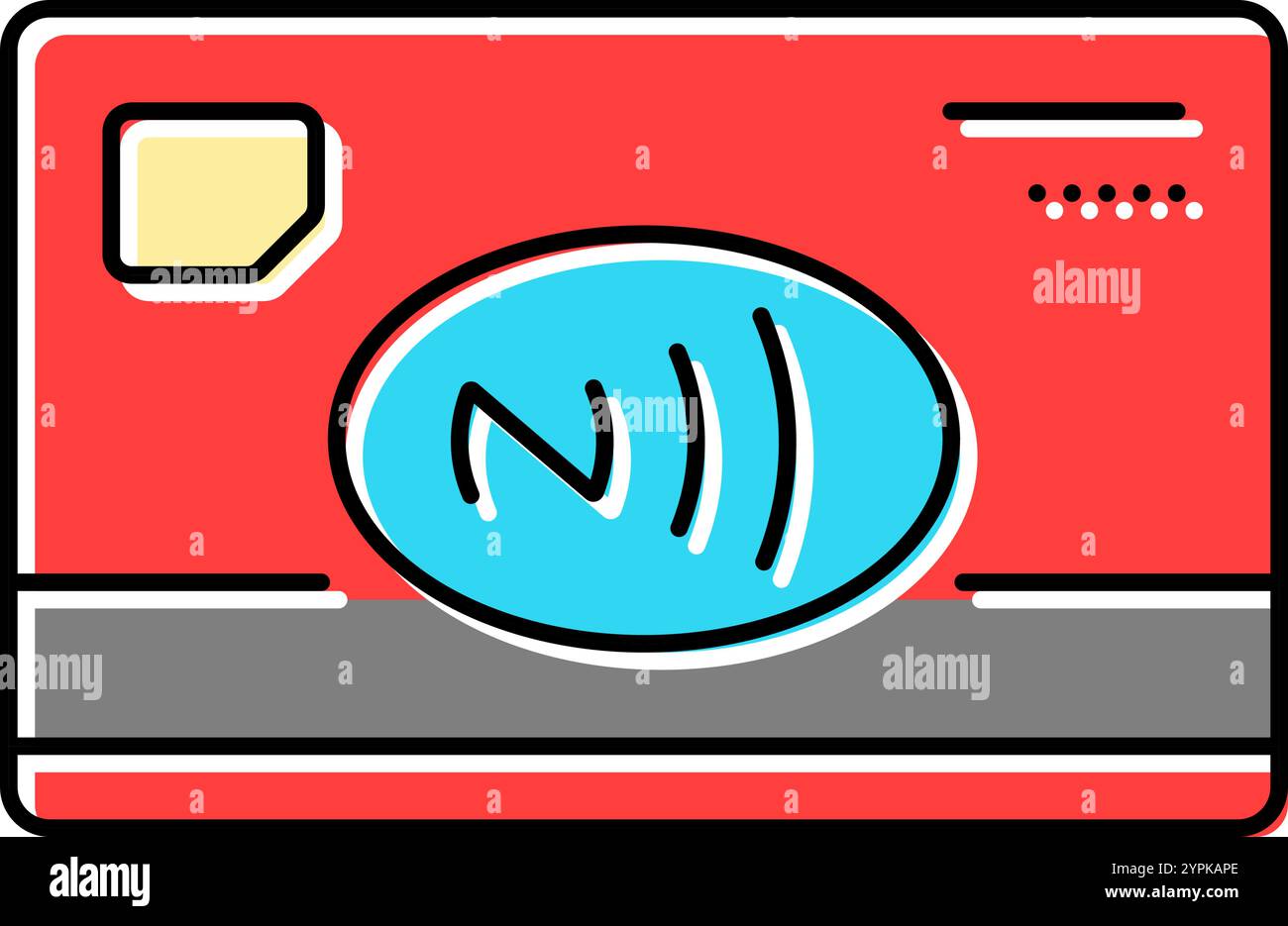 smart card nfc technology color icon vector illustration Stock Vector ...