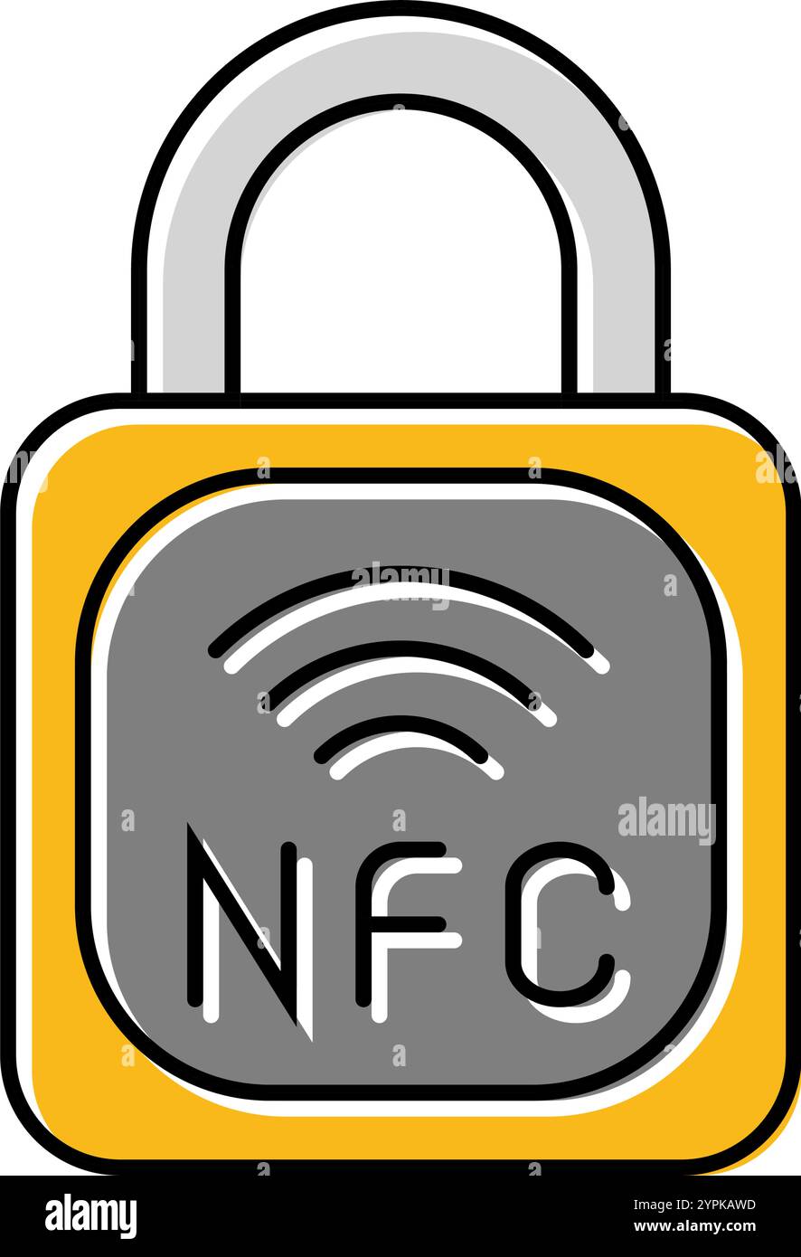 security nfc technology color icon vector illustration Stock Vector ...
