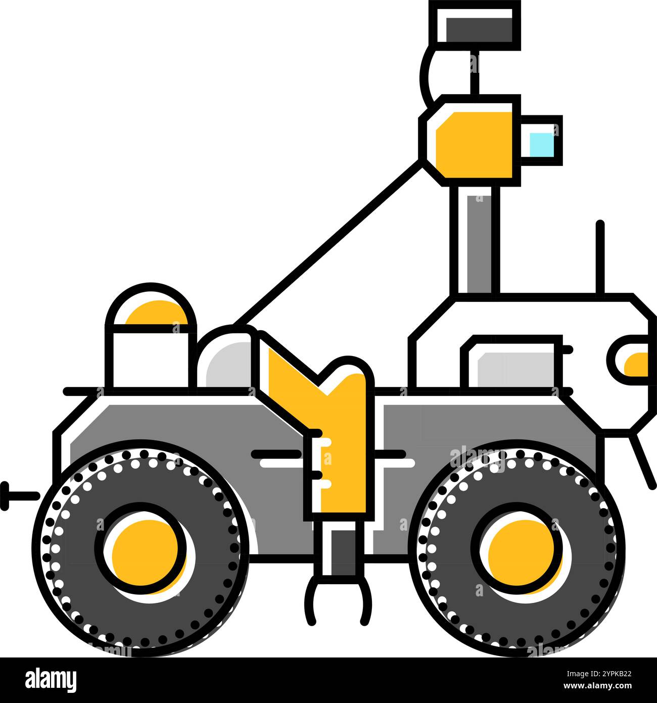 soil analysis robot harvests color icon vector illustration Stock ...