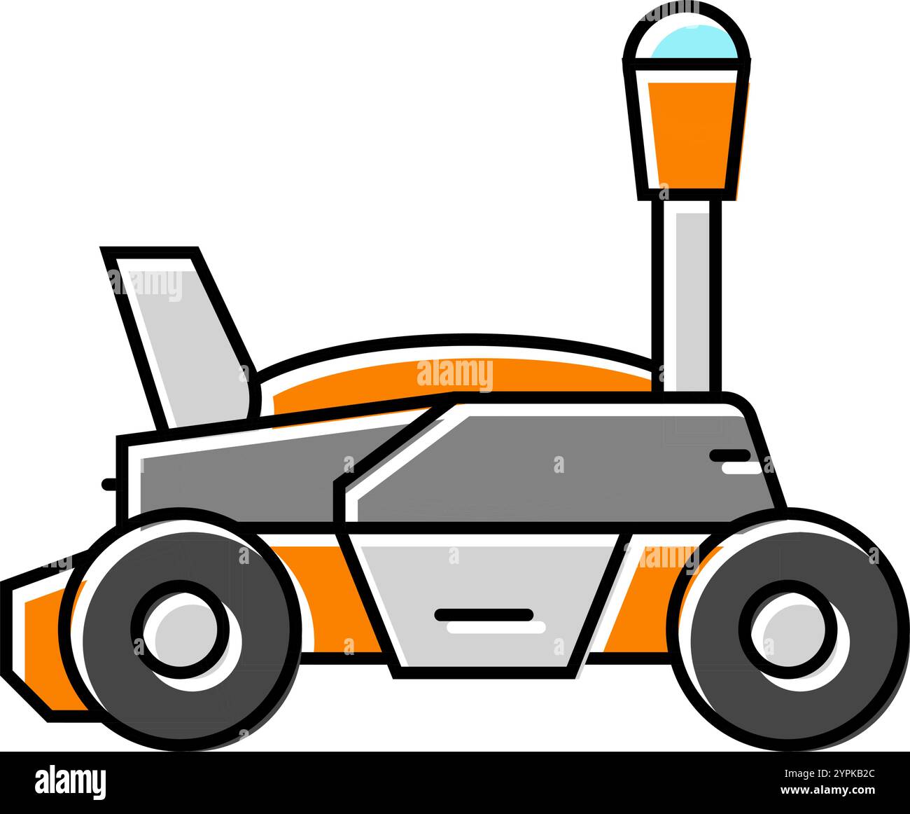 field scanning robot harvests color icon vector illustration Stock ...
