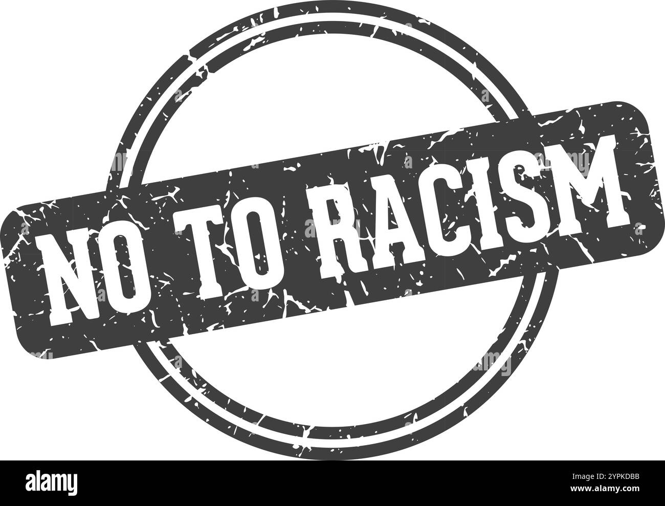 no to racism round stamp isolated on transparent background. no to ...