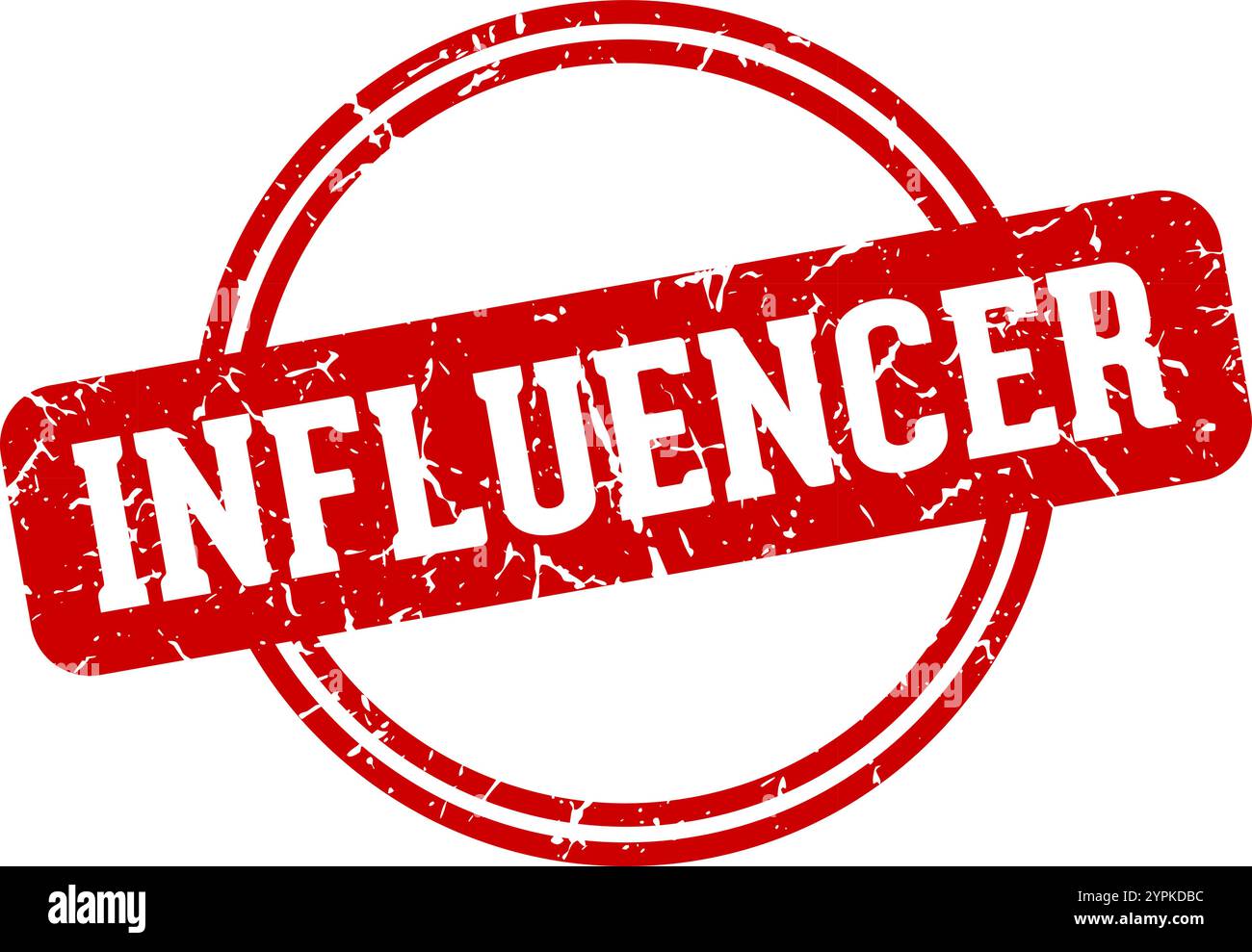 influencer round stamp isolated on transparent background. influencer ...