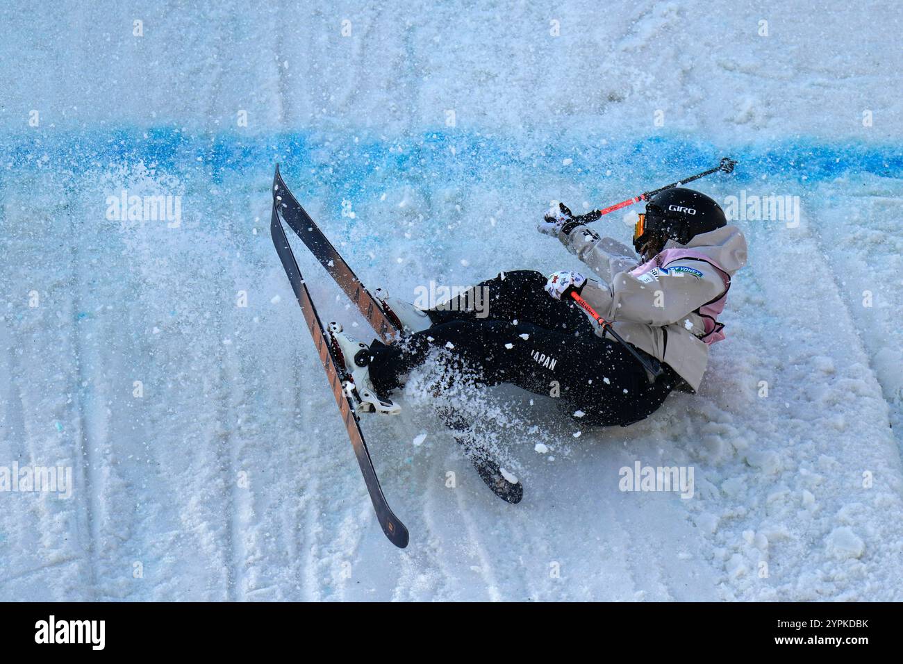 Kokone Kondo of Japan crashes as she competes in the Women's Freeski ...