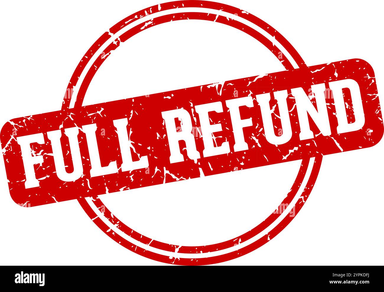 full refund round stamp isolated on transparent background. full refund ...