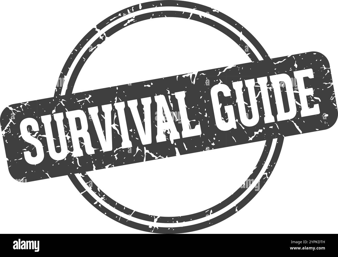 survival guide round stamp isolated on transparent background. survival ...