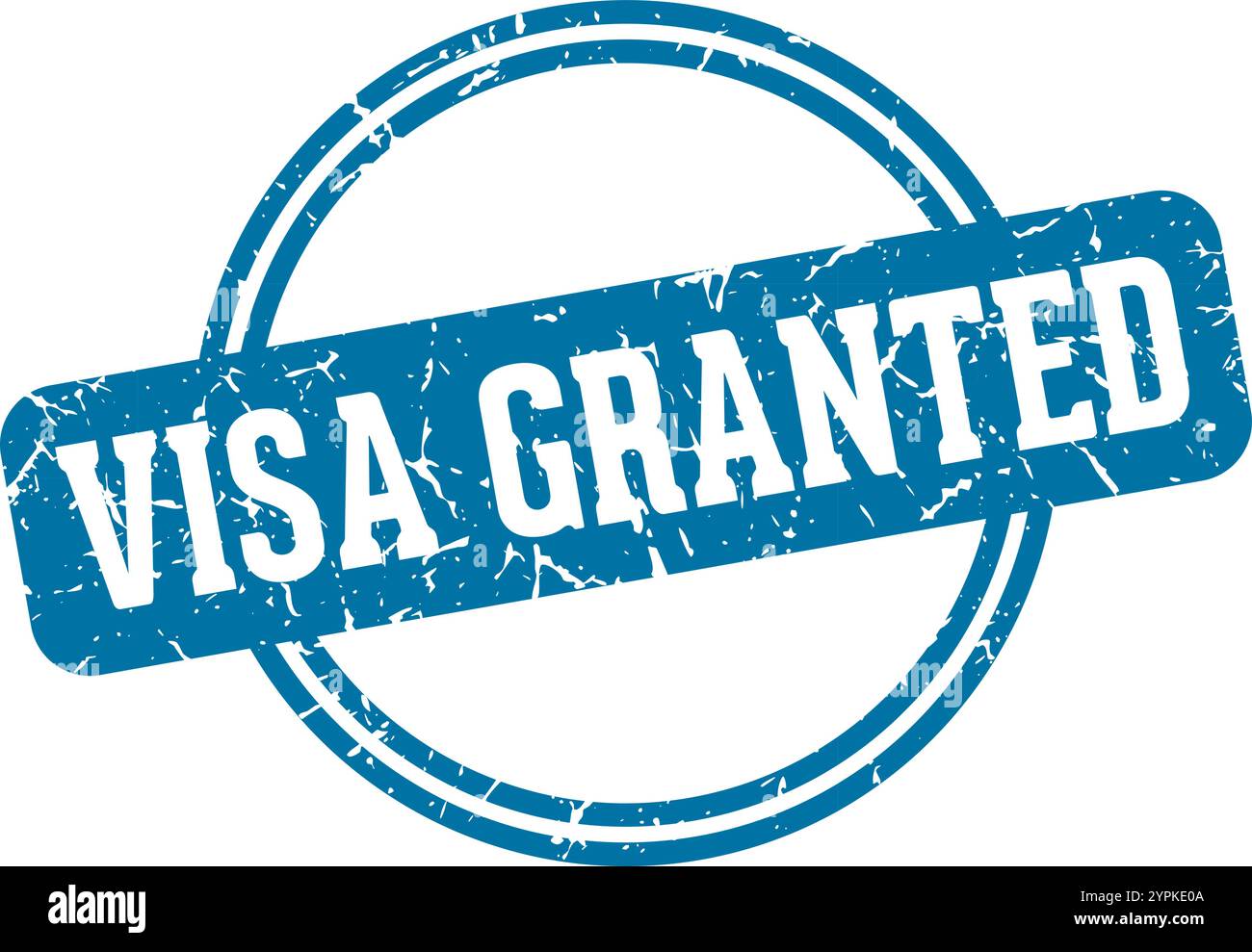visa granted round stamp isolated on transparent background. visa ...