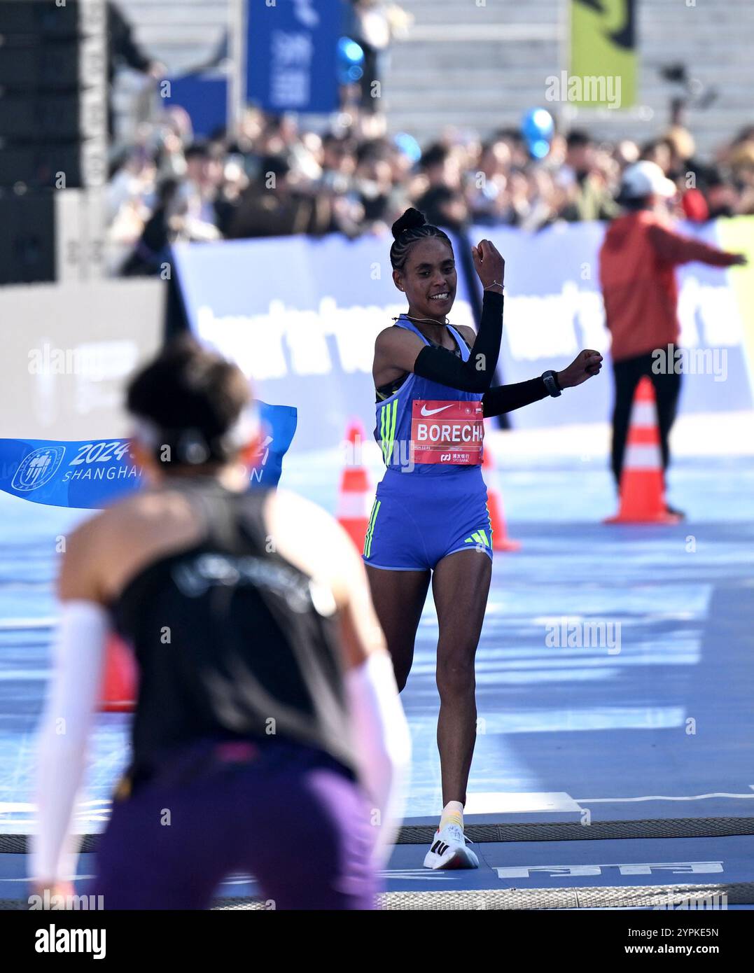 Shanghai, China. 1st Dec, 2024. Bekelech Gudeta Borecha of Ethiopia ...