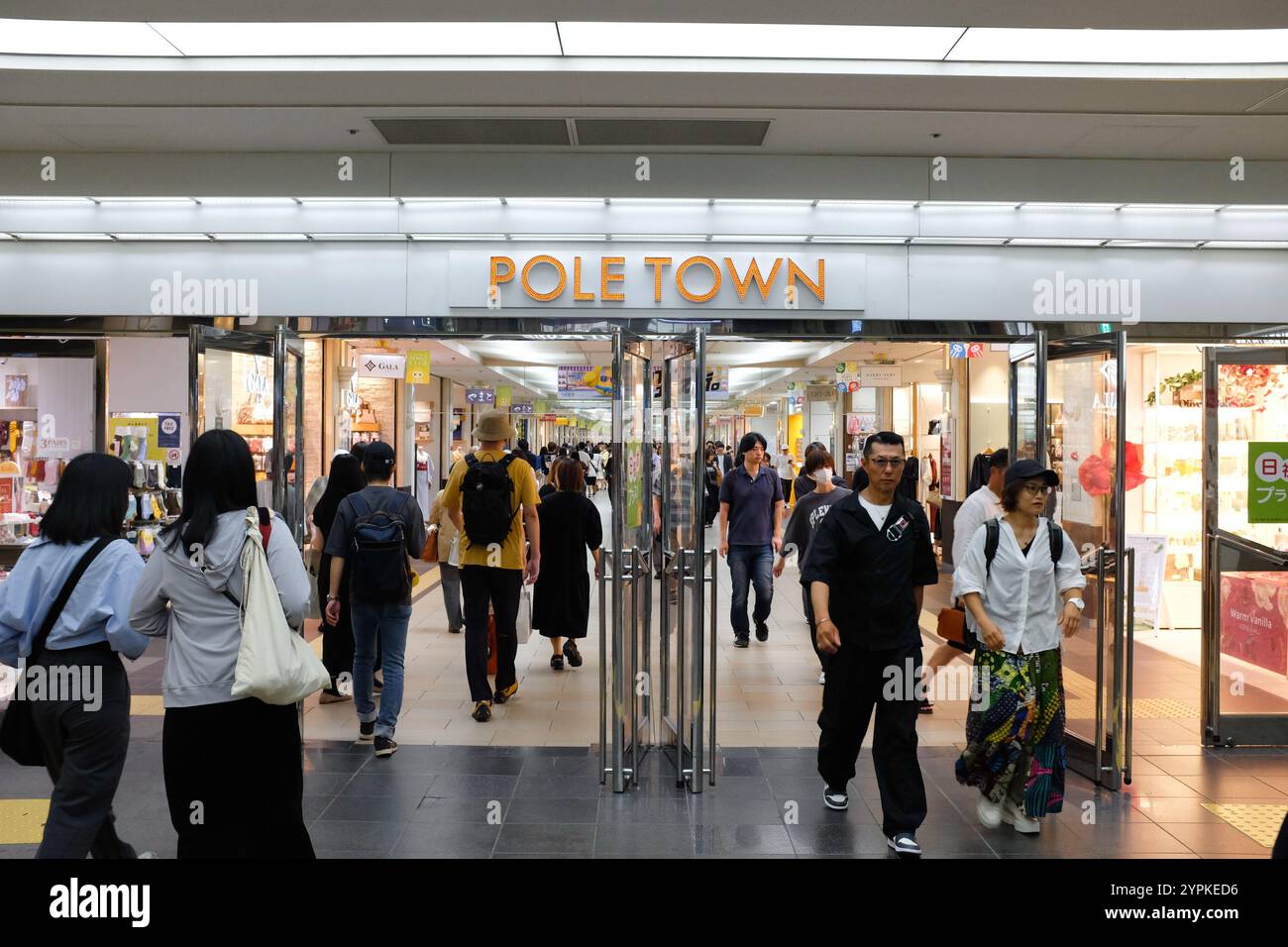 An underground shopping mall in Sapporo City, Hokkaido, Japan Stock ...