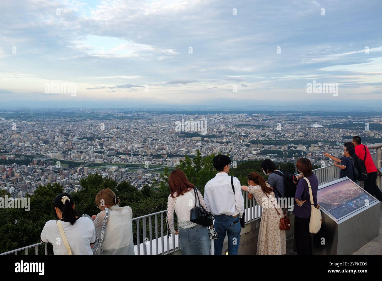The view from Mount Moiwa over Sapporo in Hokkaido, Japan Stock Photo ...