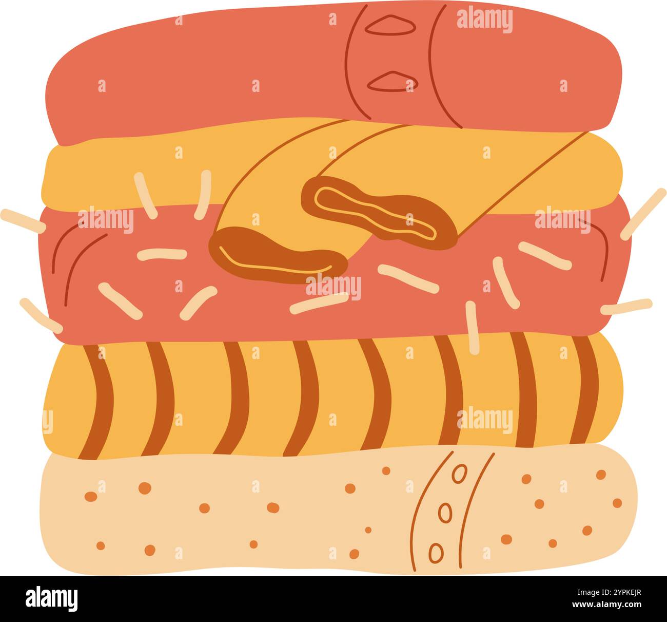 Stack knitted sweaters Stock Vector Images - Alamy