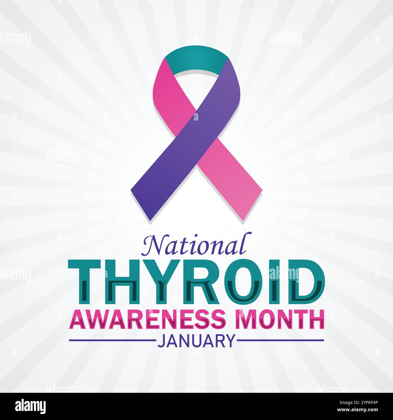 National Thyroid Awareness Month January Vector illustration. Holiday ...