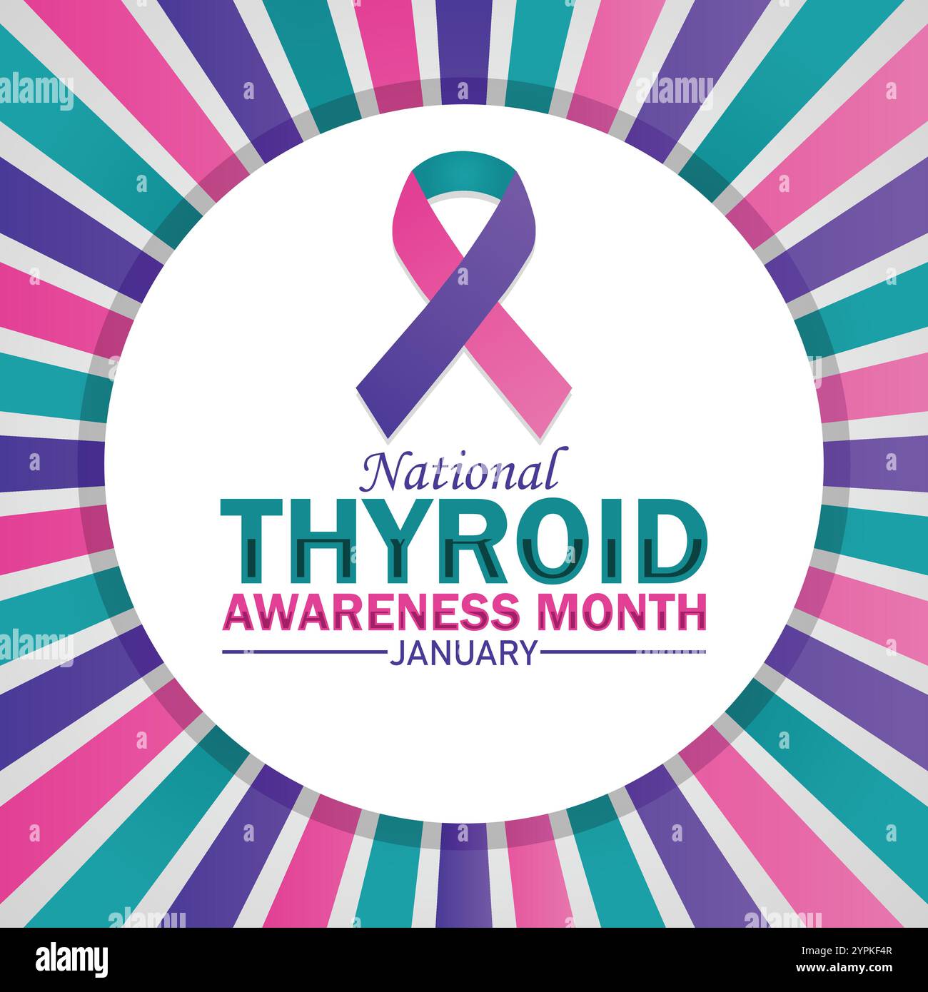 National Thyroid Awareness Month January. Holiday concept. Template for background, banner, card ...