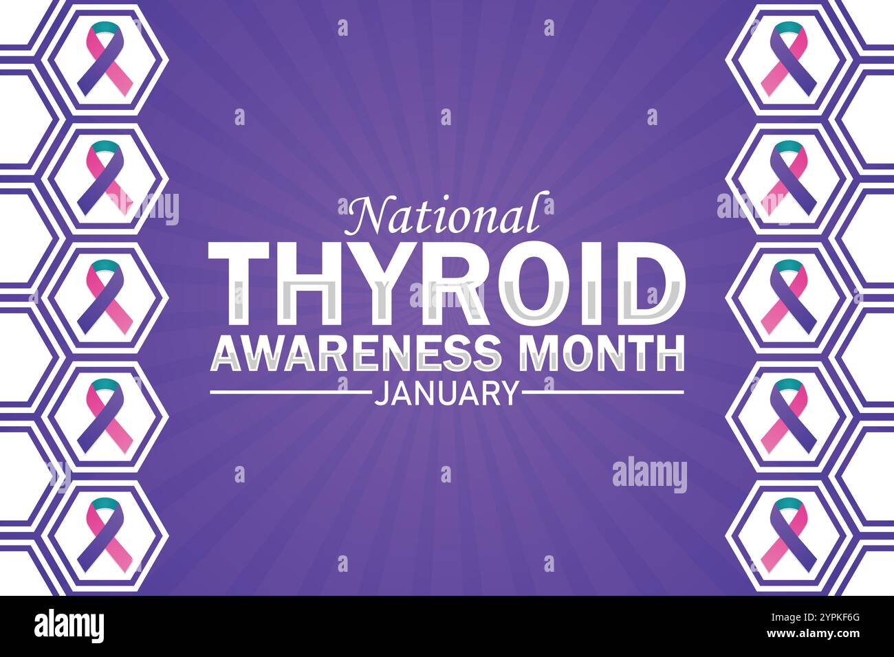 National Thyroid Awareness Month January wallpaper with shapes and ...