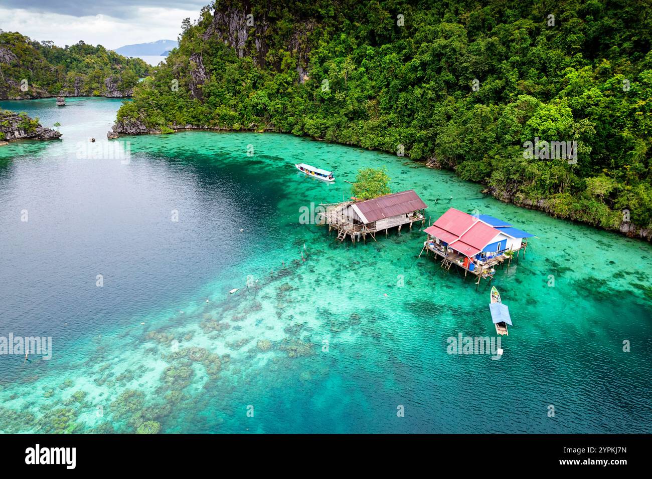 Spectacular aerial view of Sombori archipelago, tropical limestone ...