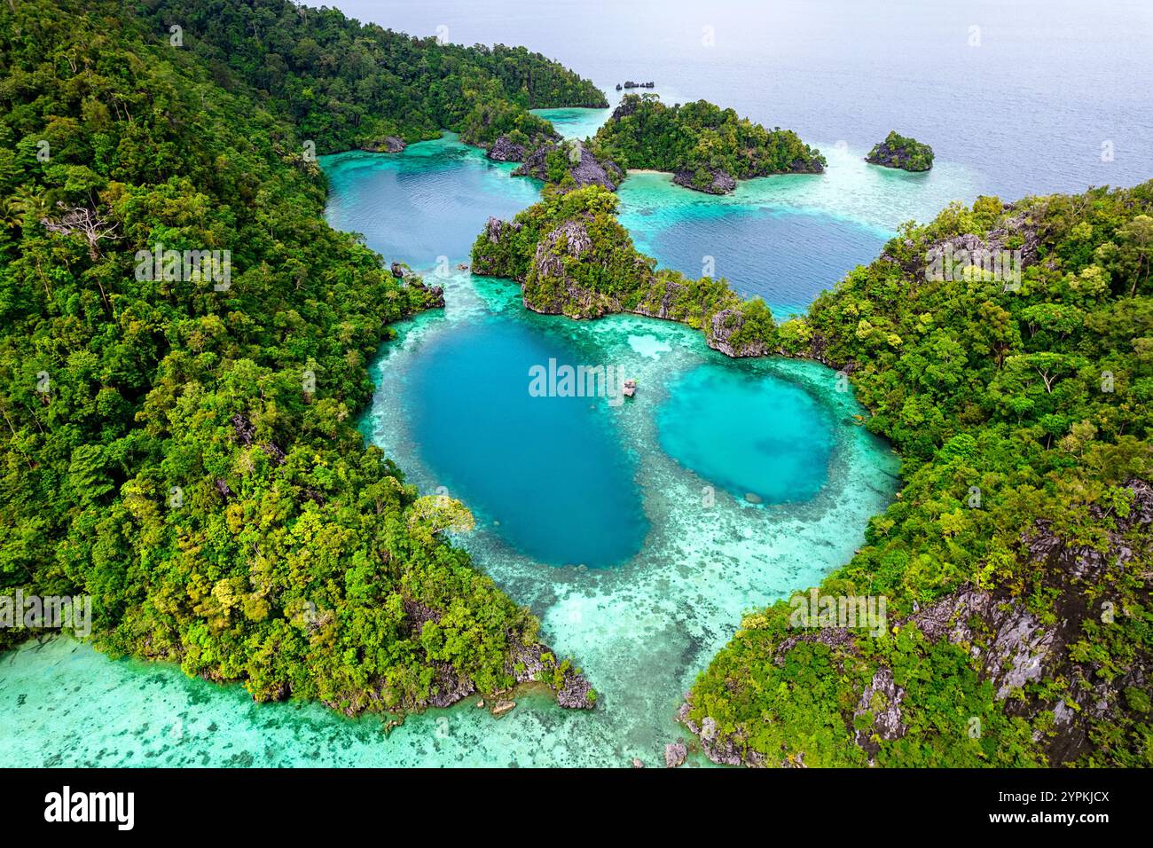 Spectacular aerial view of Sombori archipelago, tropical limestone ...