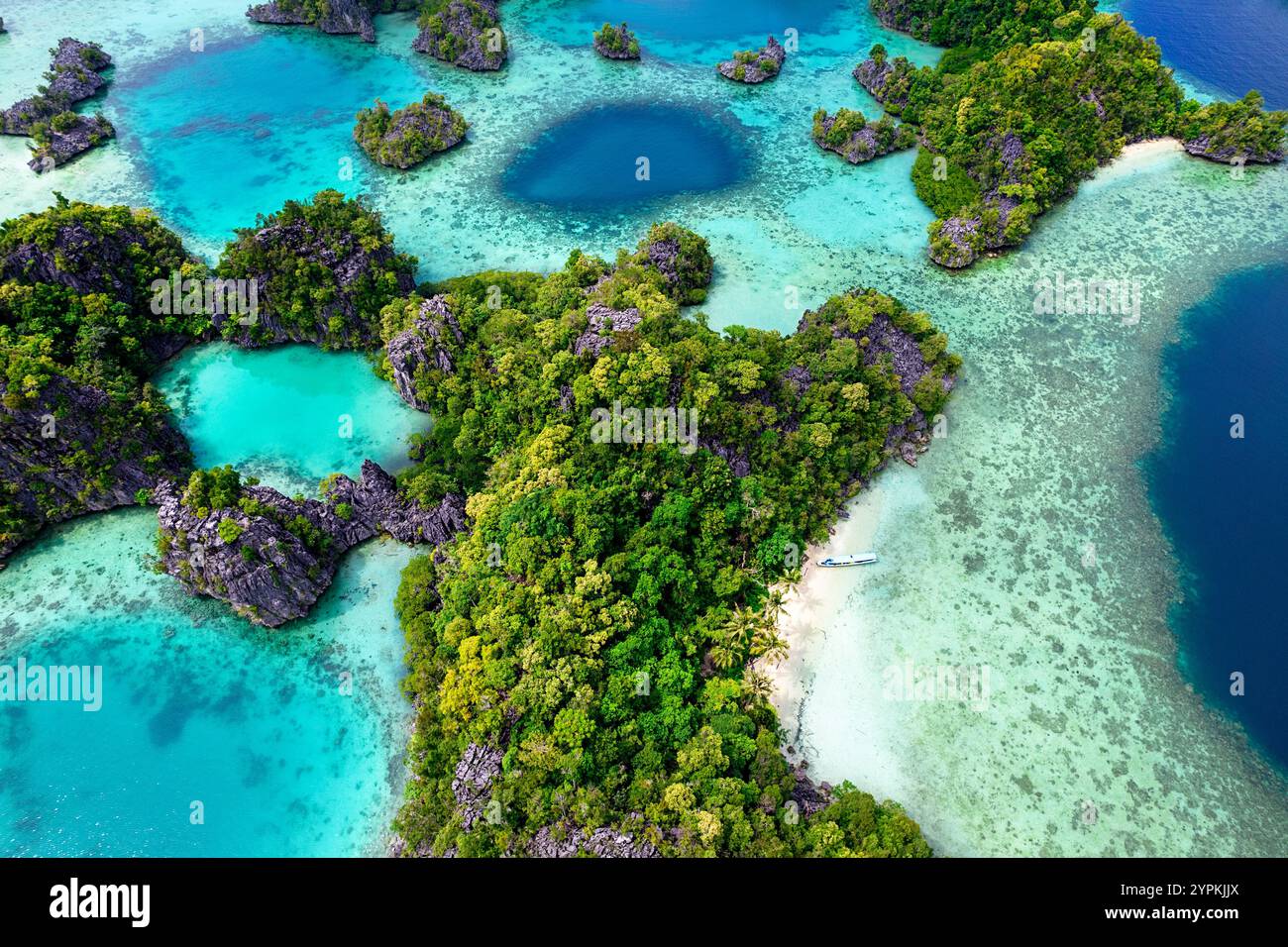 Beautiful lagoons and small islands in remote Sombori archipelago on ...