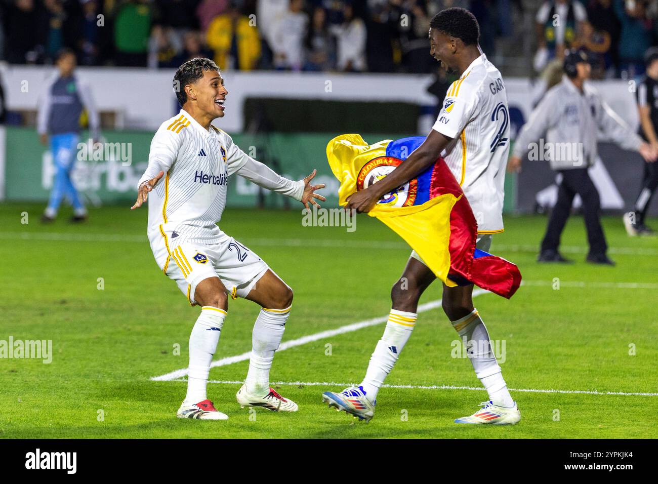 Los Angeles, United States. 30th Nov, 2024. LA Galaxy's Edwin Cerrillo ...