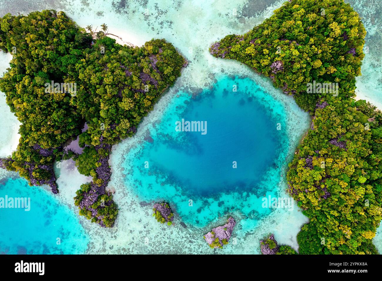Spectacular aerial view of Sombori archipelago, tropical limestone ...