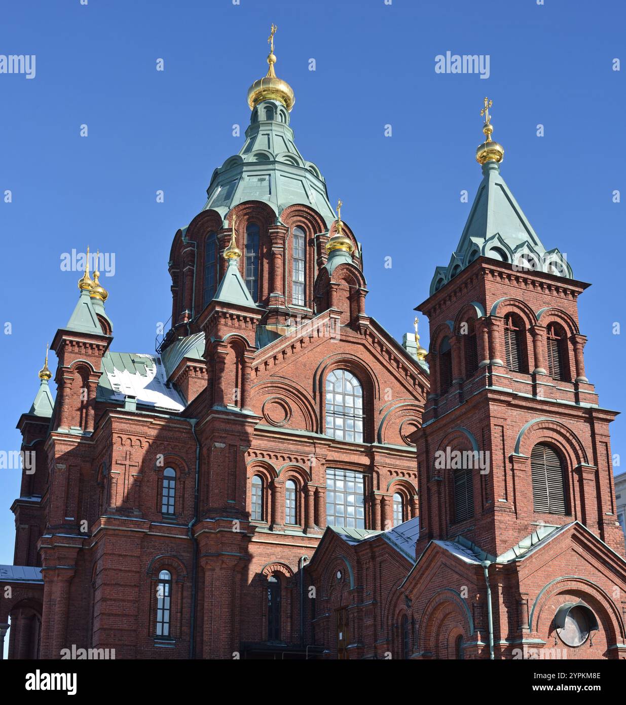Helsinki Uspenski Cathedral with blue sky Stock Photo - Alamy
