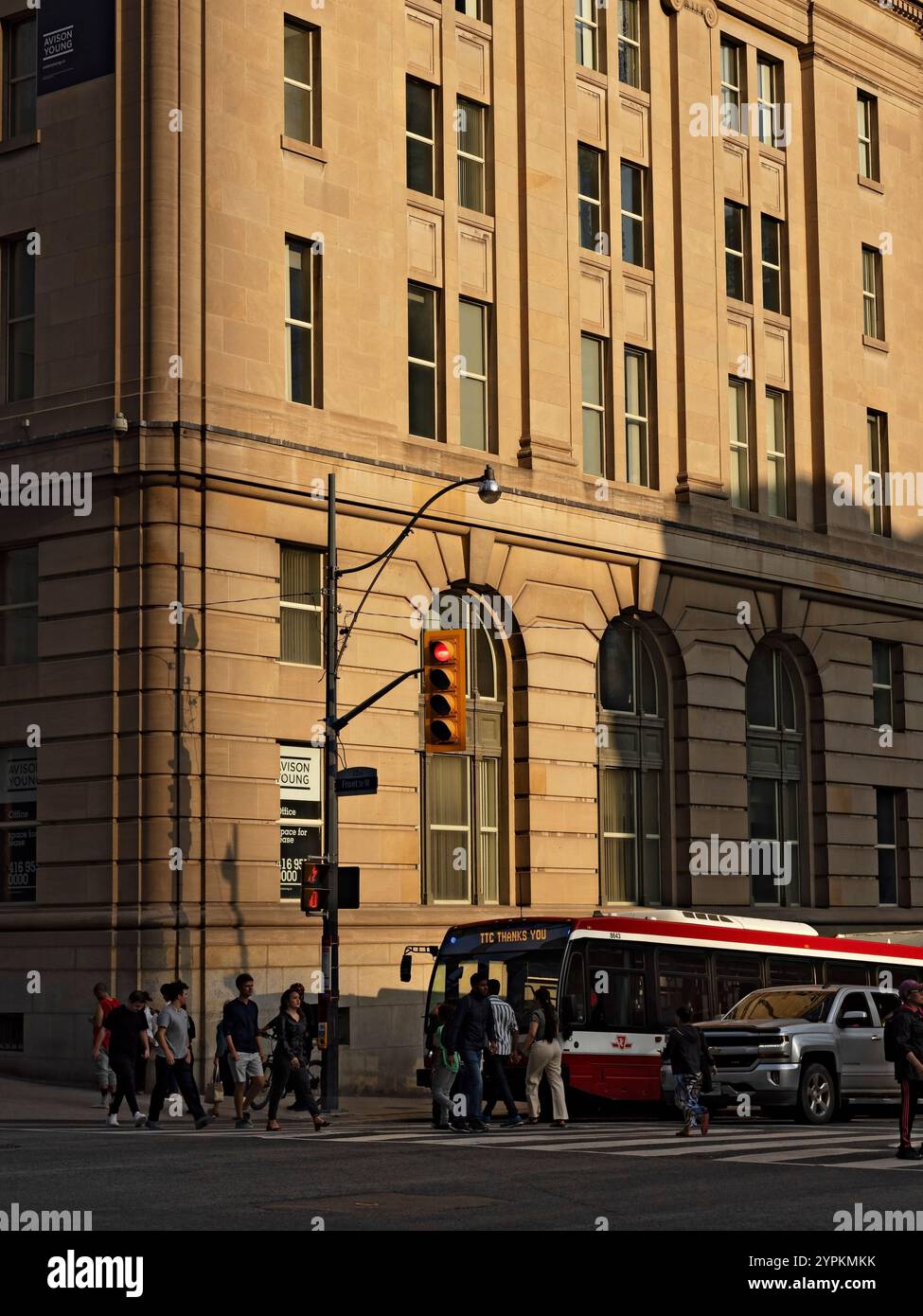 Toronto Canada / A Toronto Transport Commission Bus on Bay Street ...