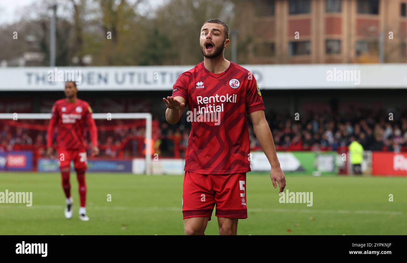 Crawley Town's Charlie Barker during the FA Cup 2nd round match between ...