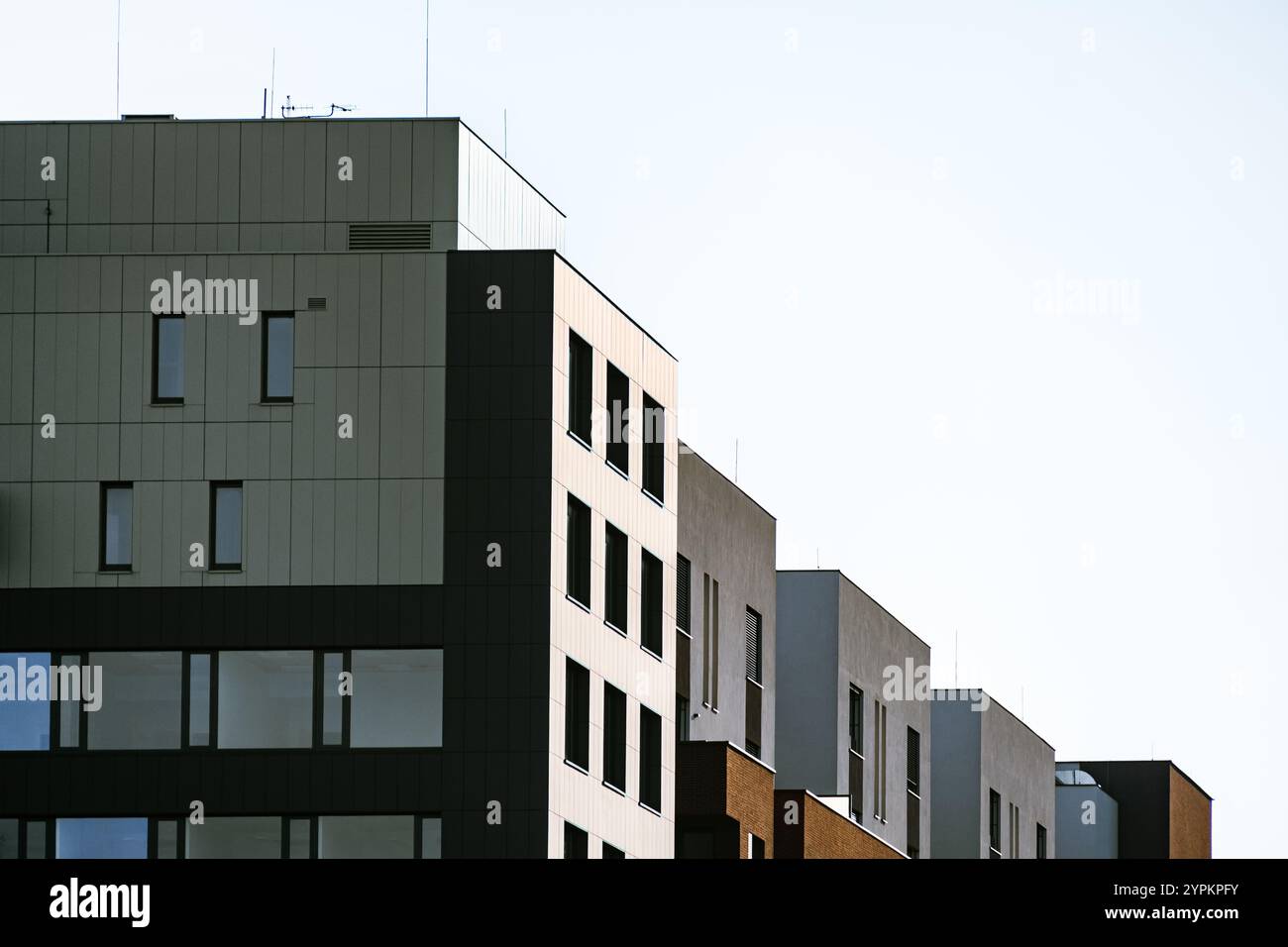 Minimalist Residential Buildings with Clean Lines and Neutral Tones ...