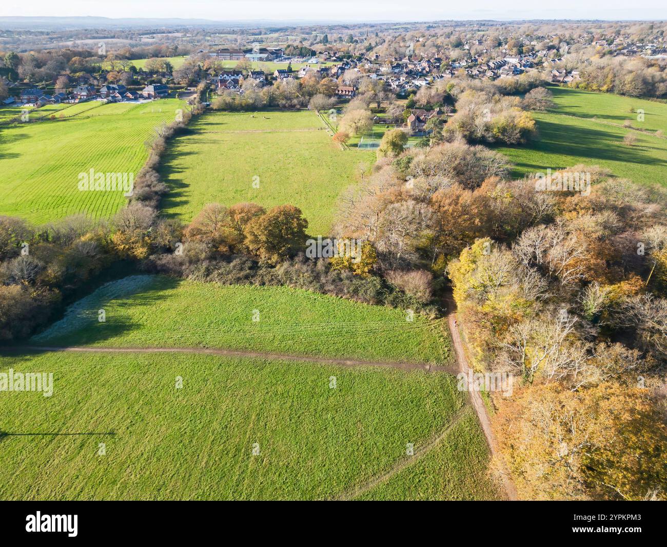 aerial views of blunts wood is an extensive nature reserve with ...