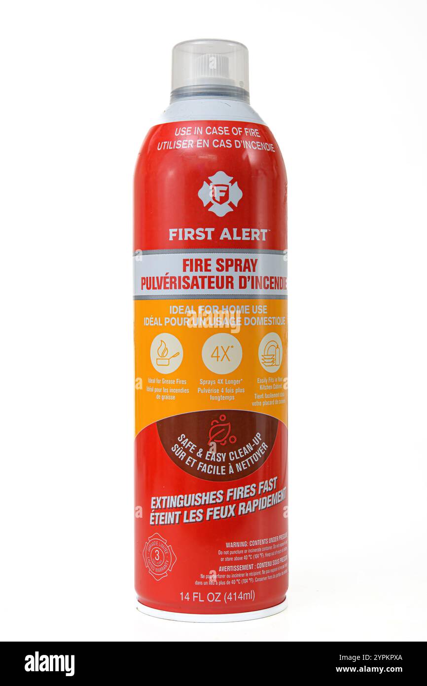 A fire spray from the First Alarm brand Stock Photo - Alamy