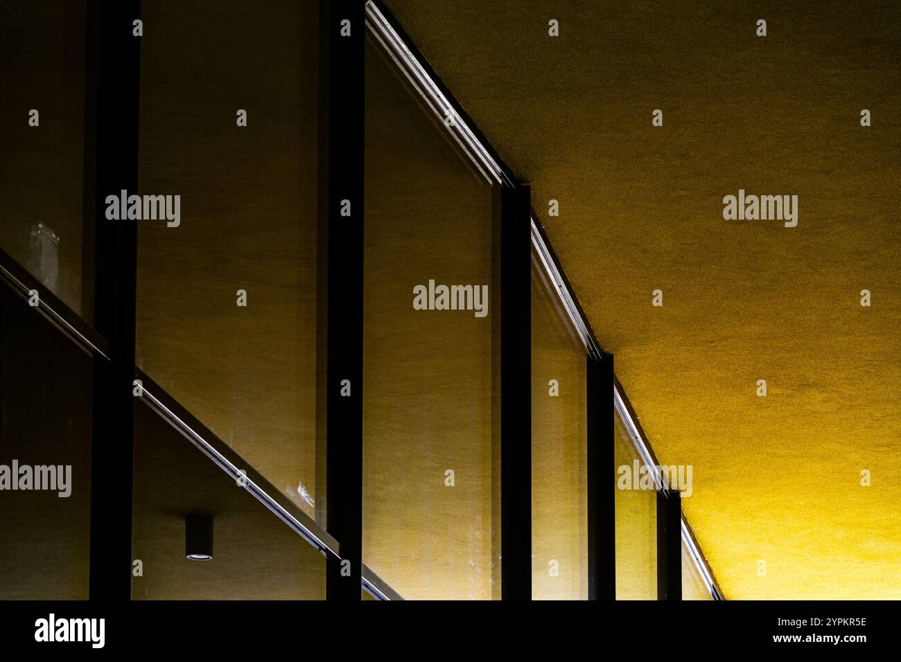 Abstract View of Modern Architecture with Bold Yellow Walls and ...