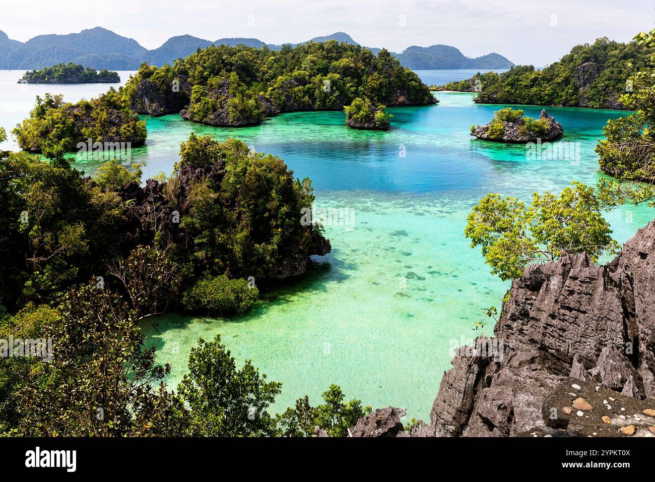 Spectacular viewpoint, looking at the karst lagoons of sombori ...