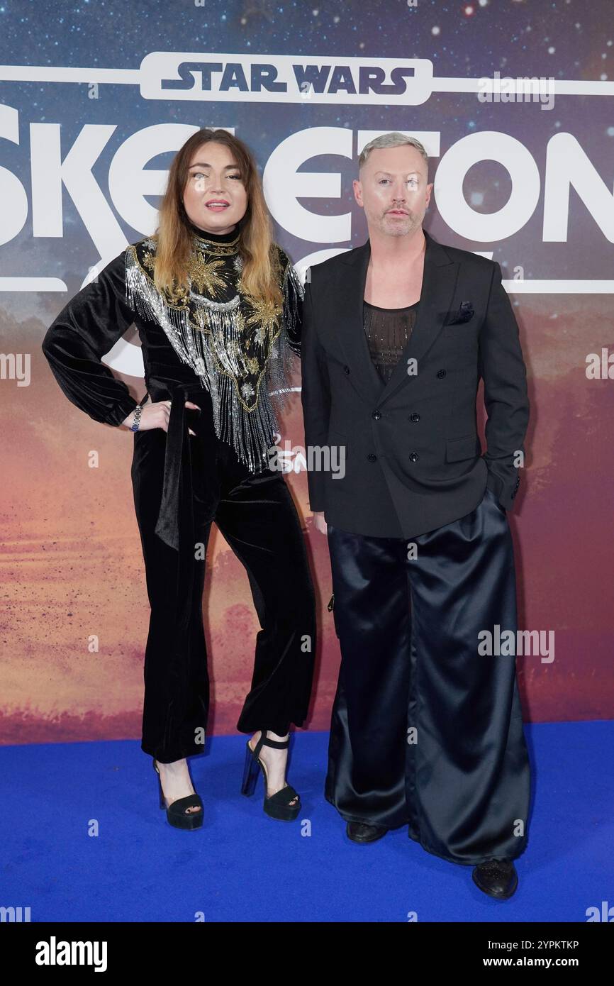 Lois Winstone and Steve Vyse attends the StarWars: Skeleton Crew UK ...