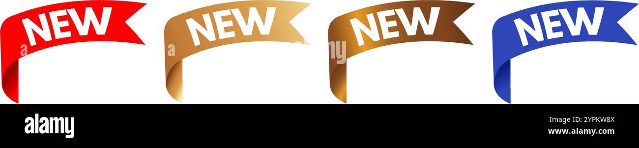 set of labels new Stock Vector Image & Art - Alamy