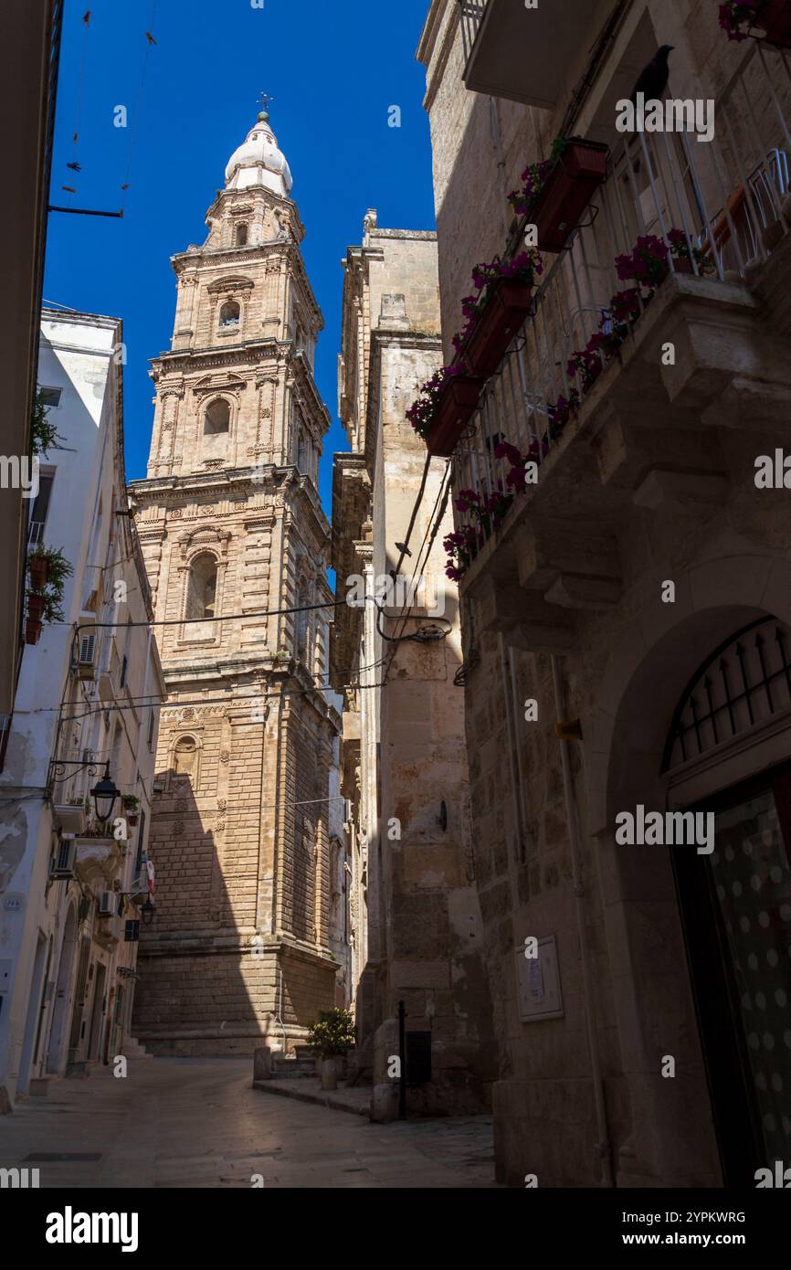Domed Roman Catholic Monopoli cathedral, Basilica of the Madonna della ...