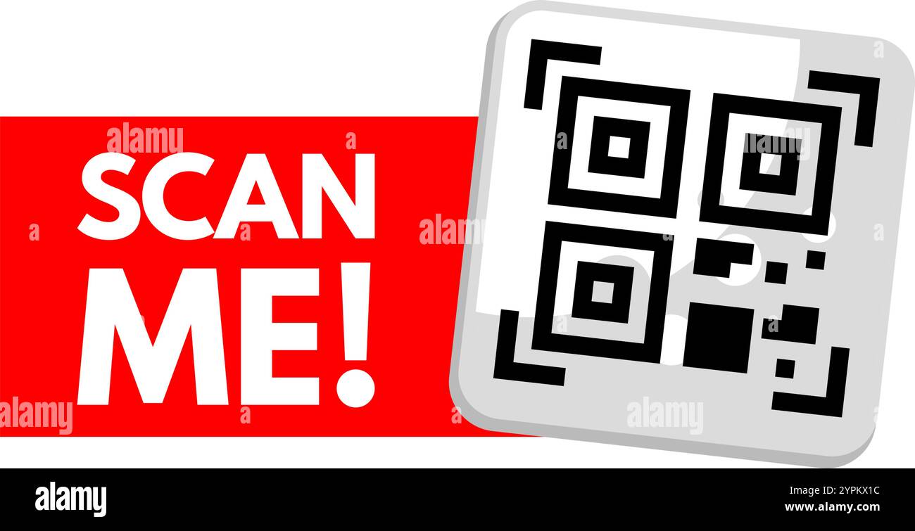 scan QR code, Scan me Stock Vector Image & Art - Alamy