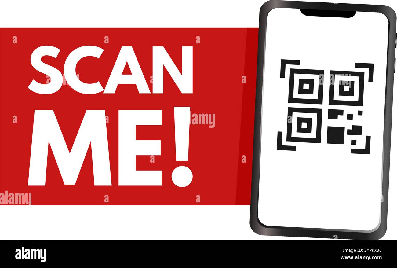 scan QR code, Scan me Stock Vector Image & Art - Alamy