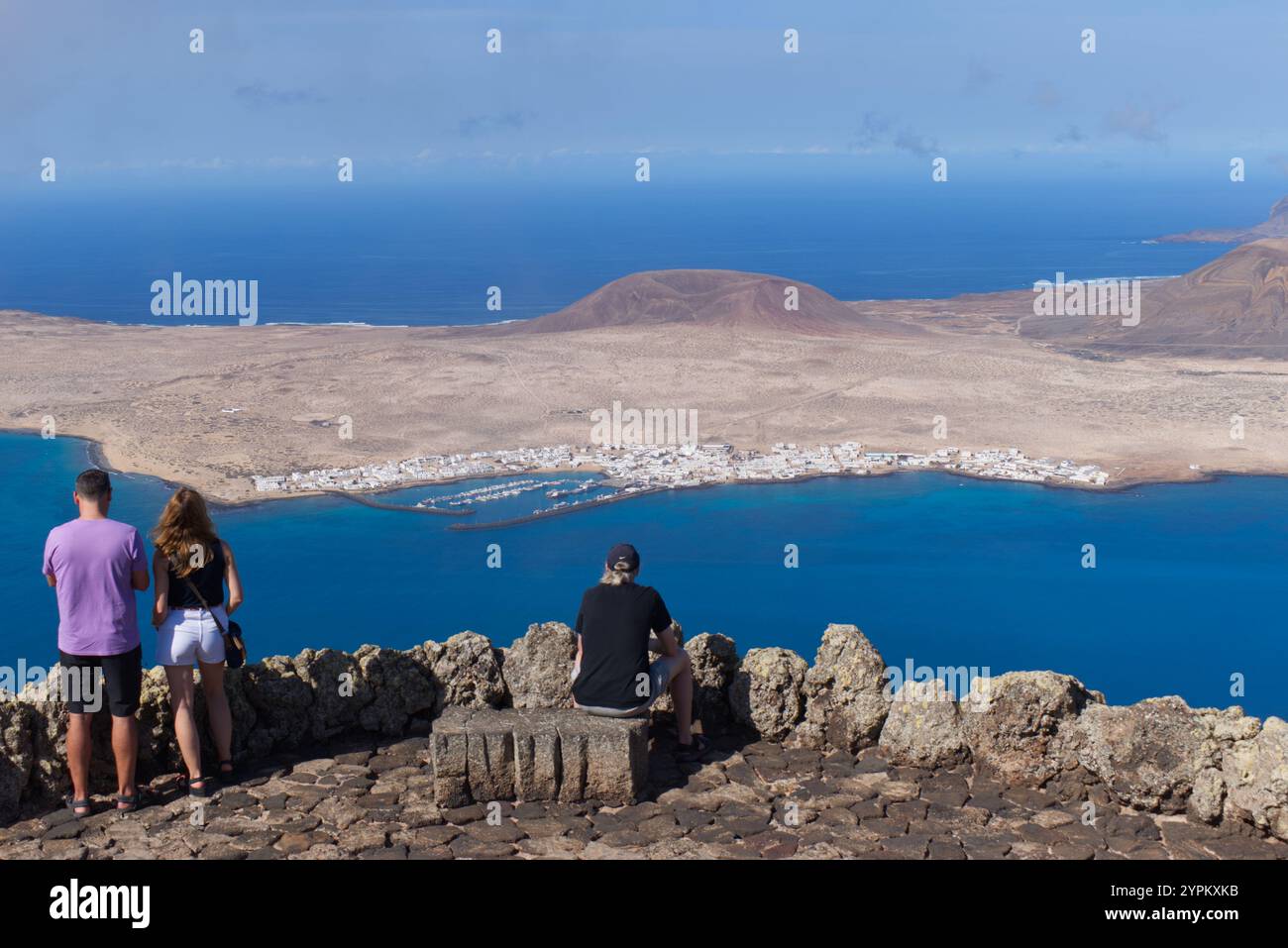 La Graciosa Island in the Canary Islands and the main town of Caleto ...