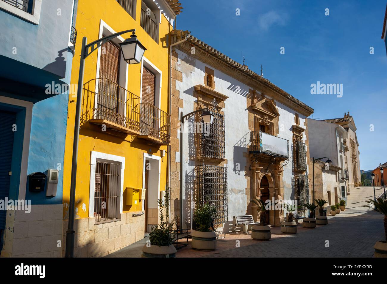 Typical street of the old quarter of Ricote, Region of Murcia, Spain ...