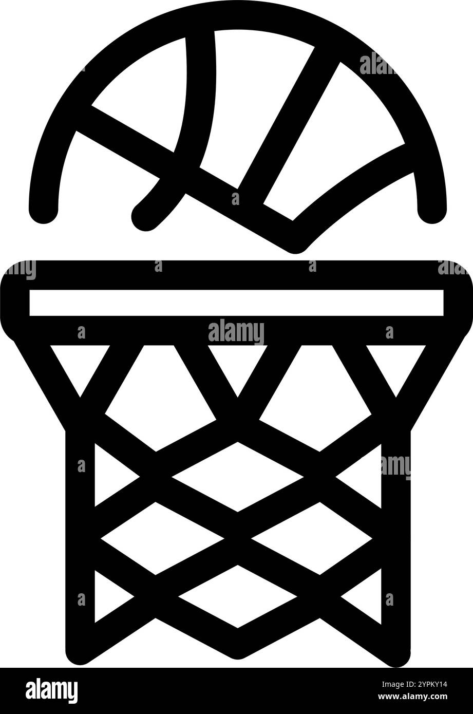 Basketball hoop symbol - modern sports icon symbol Stock Vector Image ...