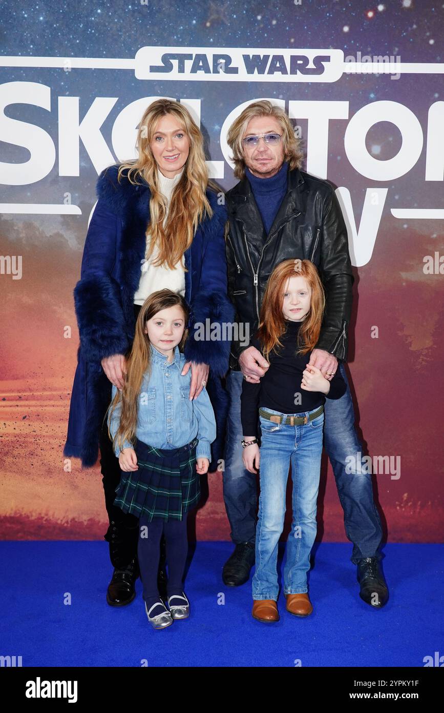 Kelly Simpkin and Nicky Clarke and children attends the StarWars ...