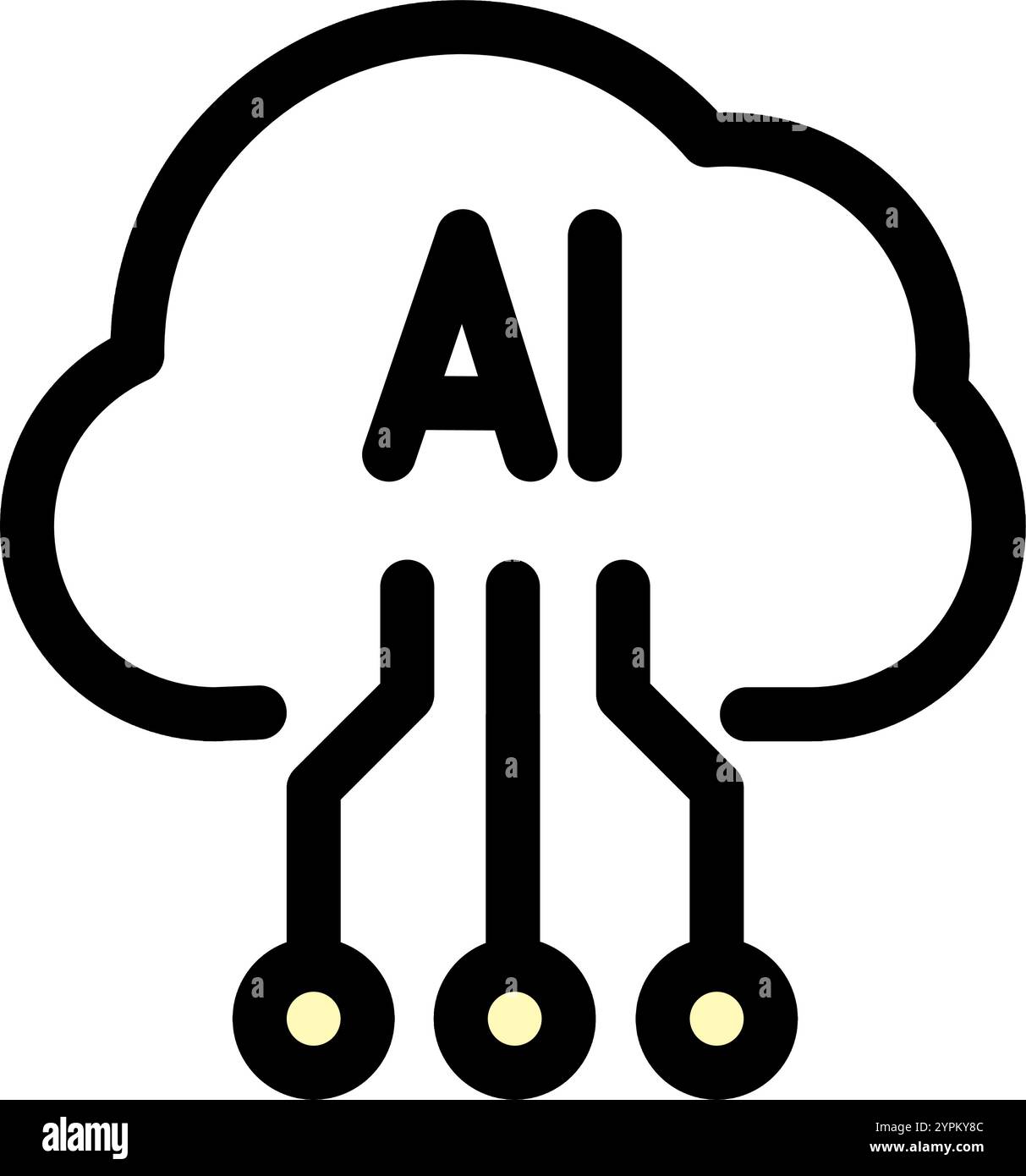 Artificial intelligence cloud computing data hi-res stock photography ...