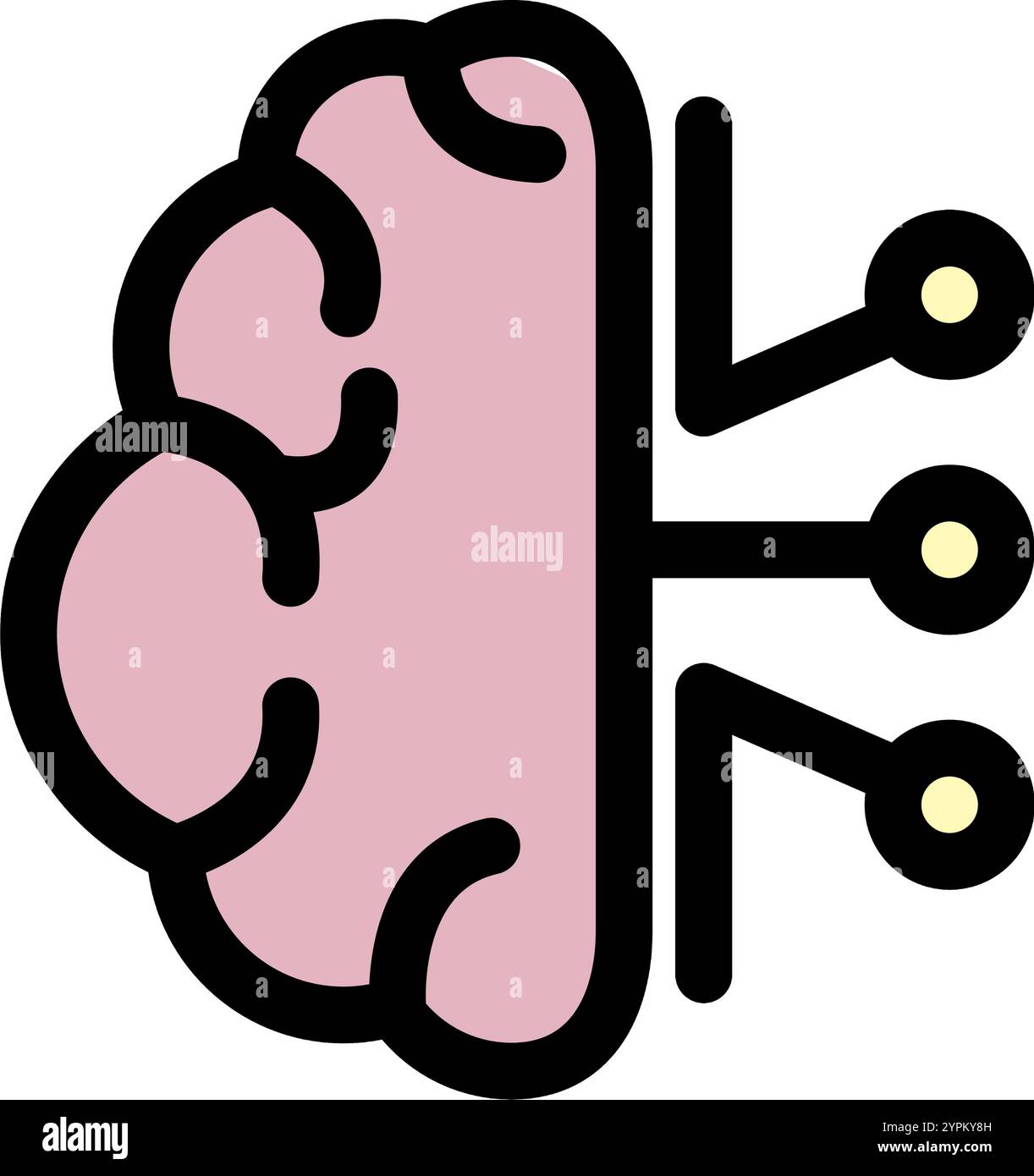 Brain network symbol - artificial intelligence icon Stock Vector Image ...