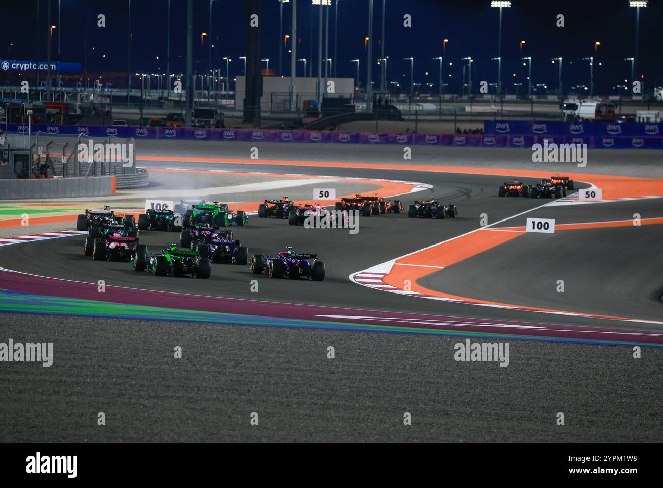 Start of the sprint race during the Formula 1 Qatar Airways Qatar Grand Prix 2024, 23th round of ...