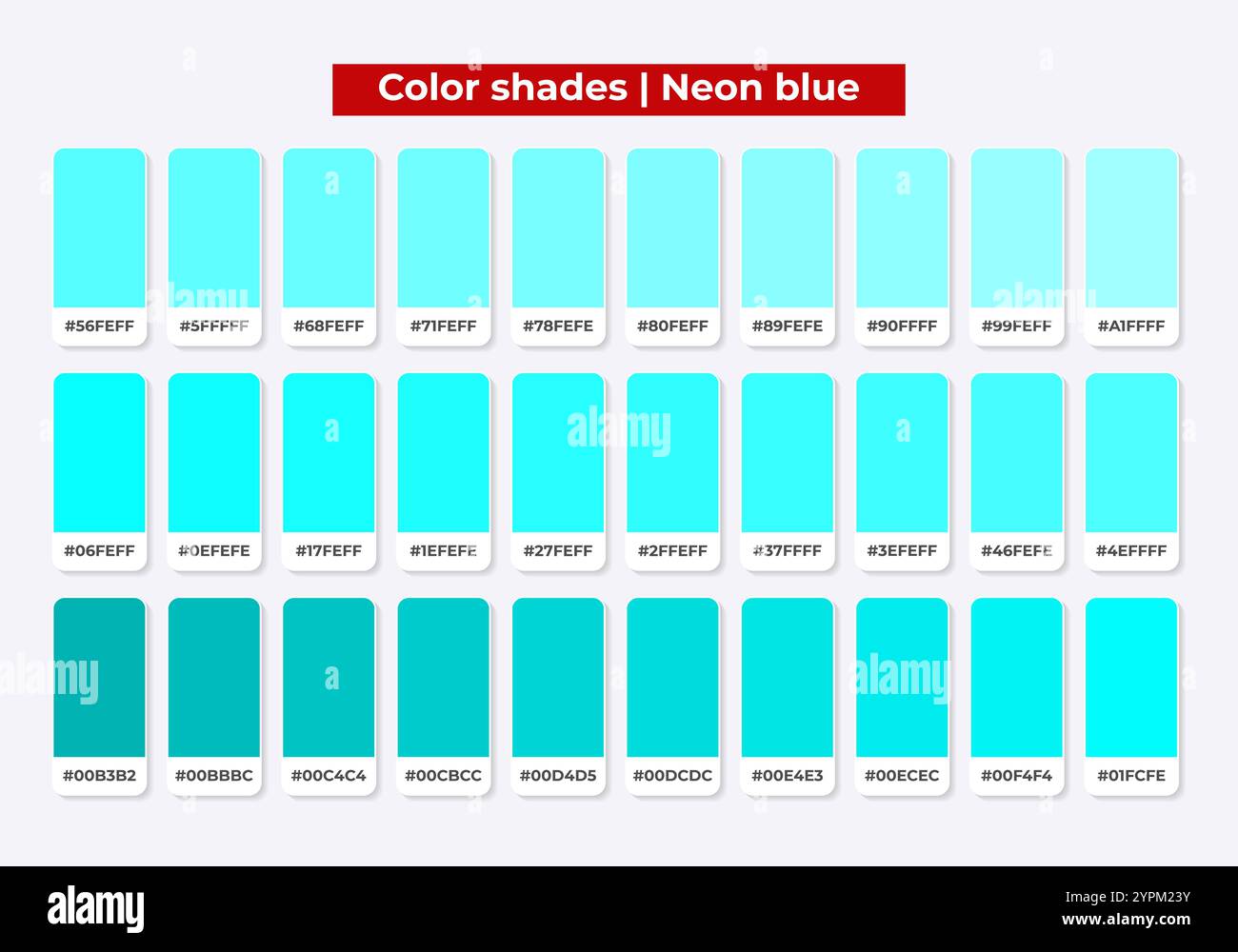 Color palette, Neon color shades, Color harmony Stock Vector Image ...