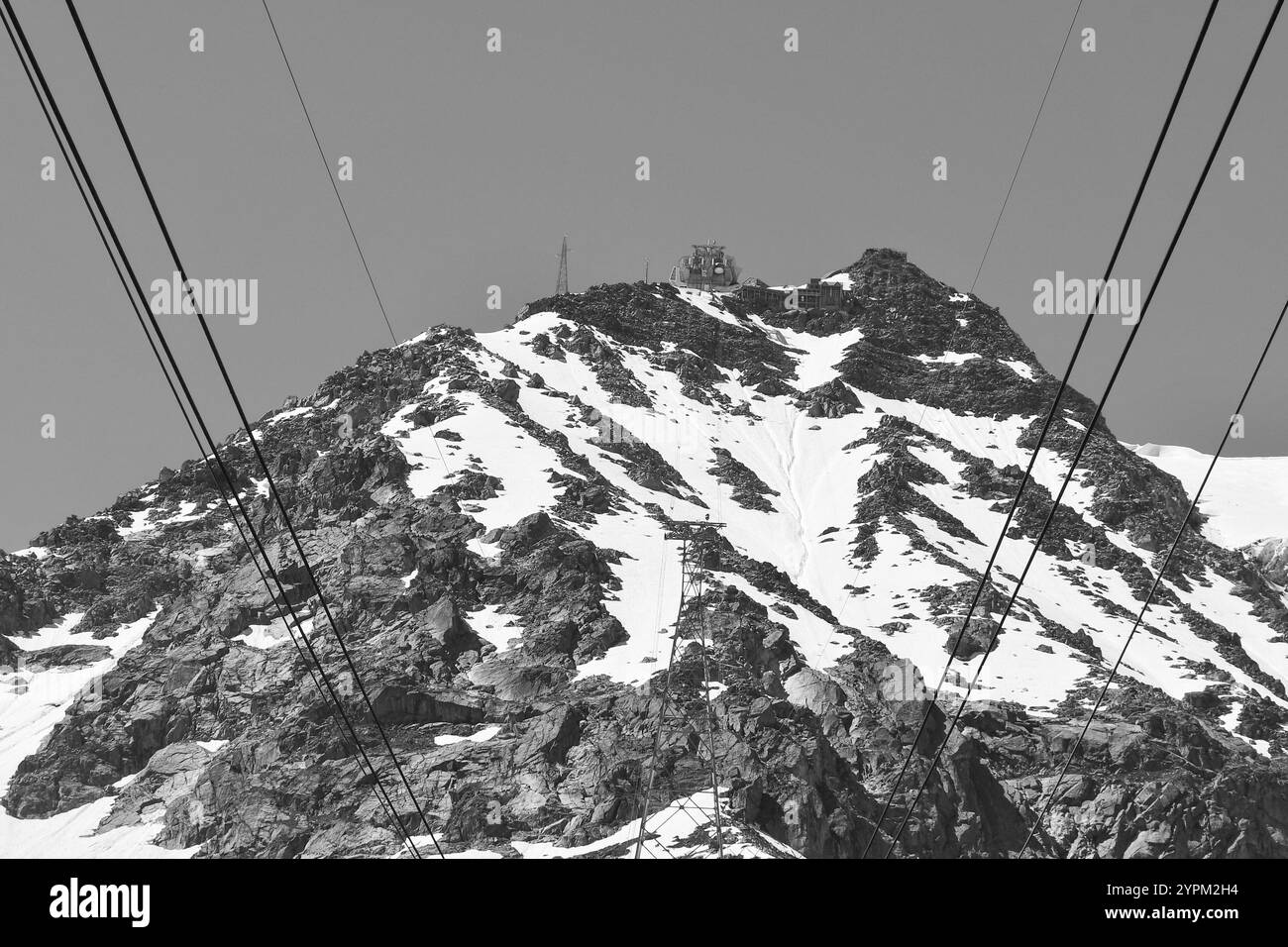 Skyway monte bianco cable Black and White Stock Photos & Images - Alamy