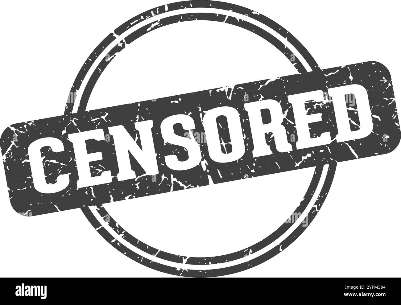censored round stamp isolated on transparent background. censored stamp ...