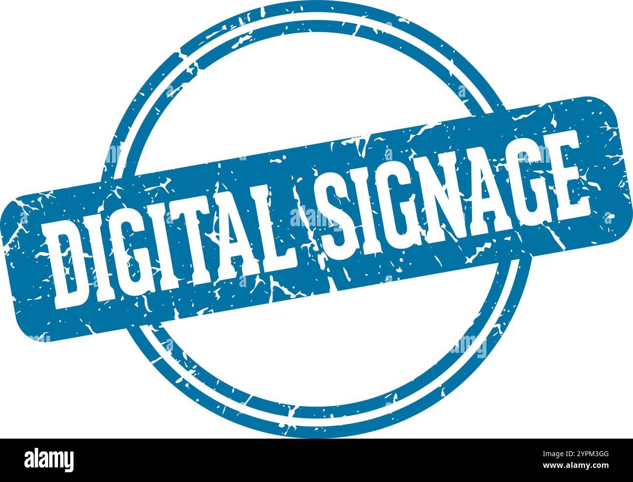 digital signage round stamp isolated on transparent background. digital ...