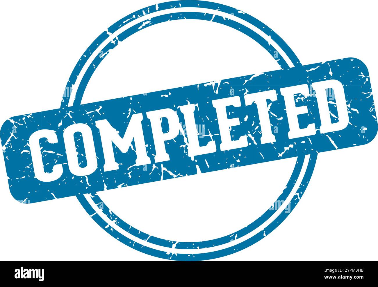 completed round stamp isolated on transparent background. completed ...