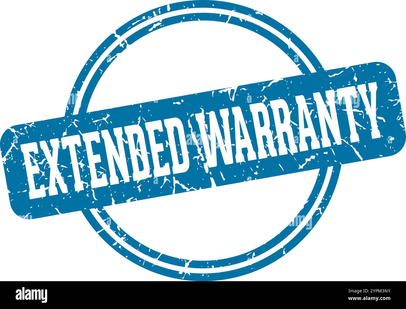 extended warranty round stamp isolated on transparent background ...