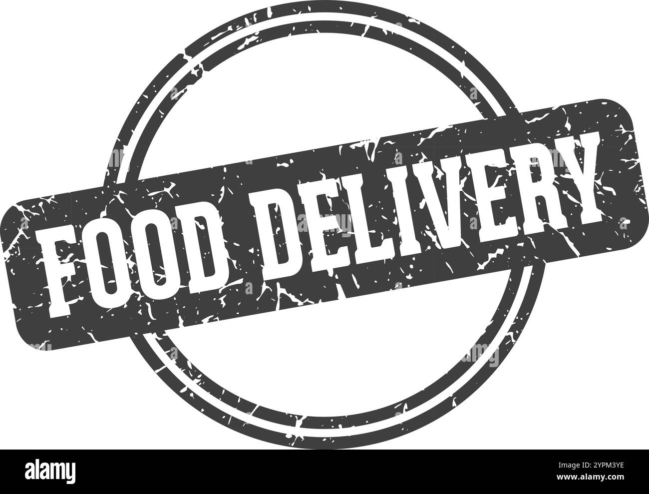 food delivery round stamp isolated on transparent background. food ...