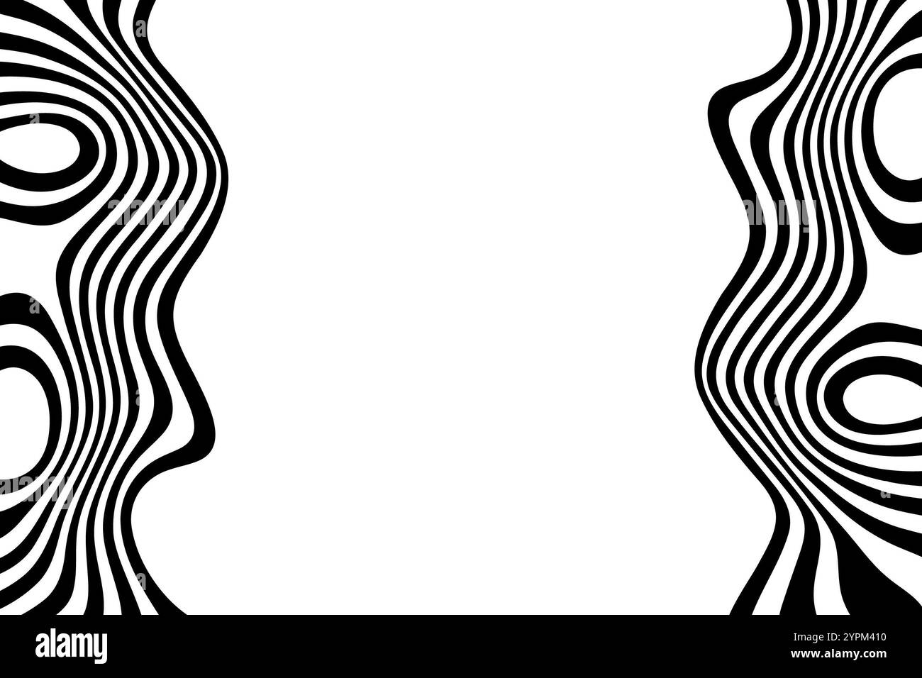 Black and white hallucination. Optical illusion. Twisted illustration ...
